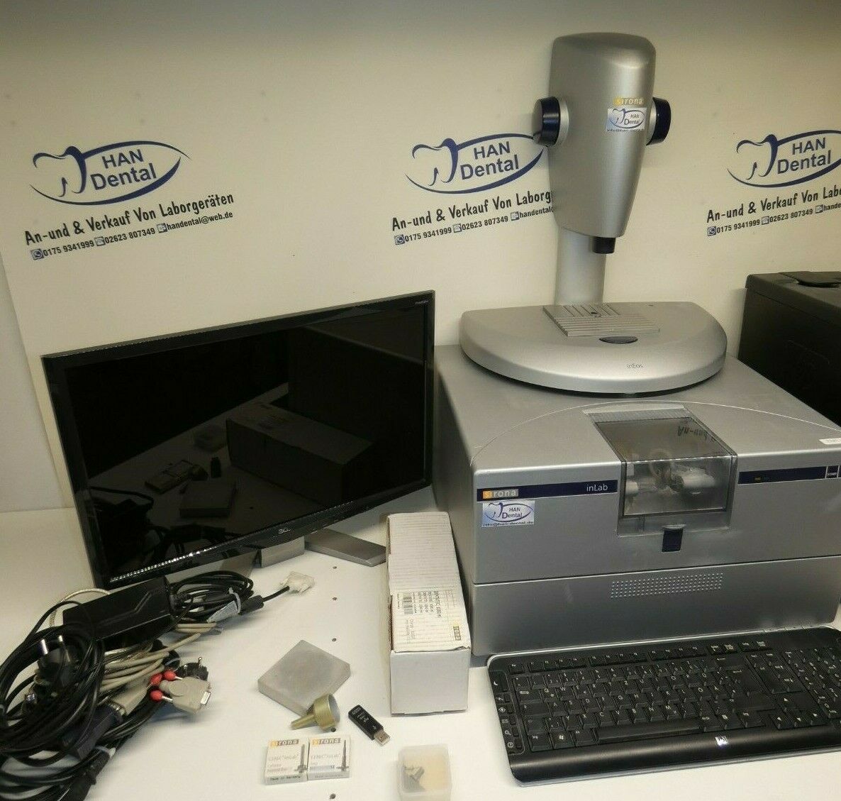 Sirona Cerec Inlab Fräsgerät InEos Scanner Cad Cam vollst. System1441 ...