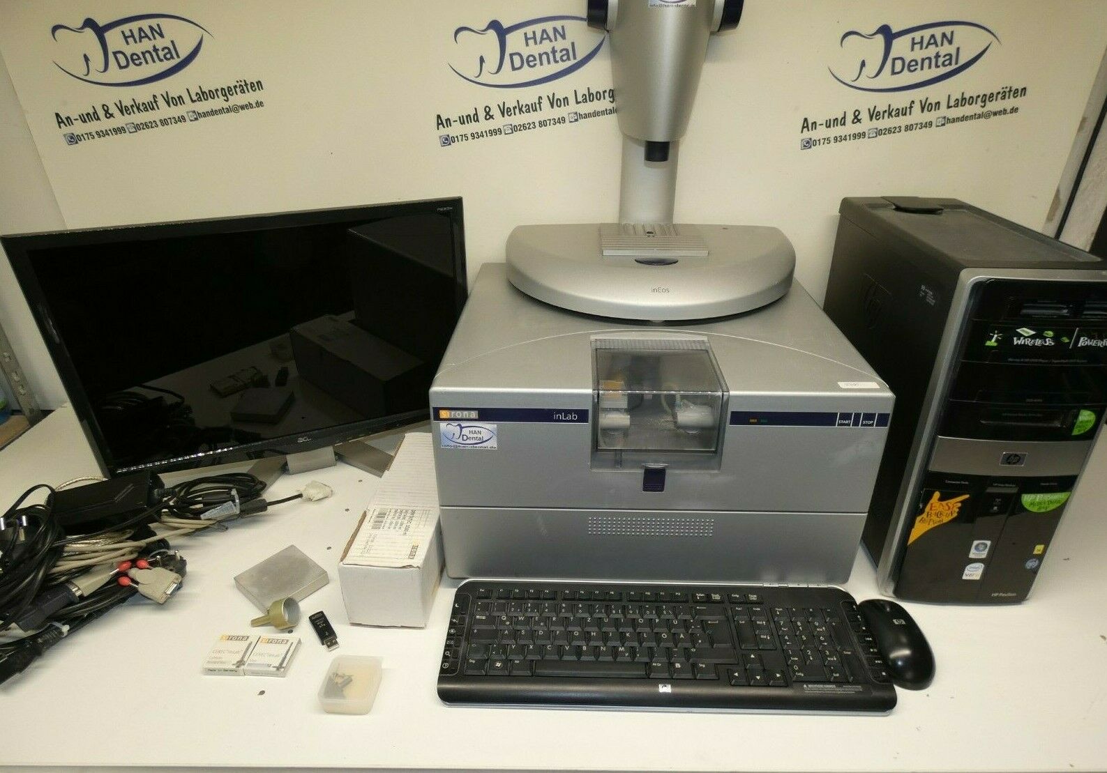 Sirona Cerec Inlab Fräsgerät InEos Scanner Cad Cam vollst. System1441 ...