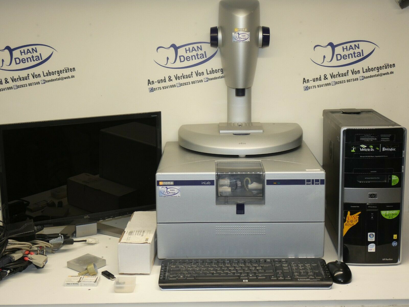 Sirona Cerec Inlab Fräsgerät InEos Scanner Cad Cam vollst. System1441 ...